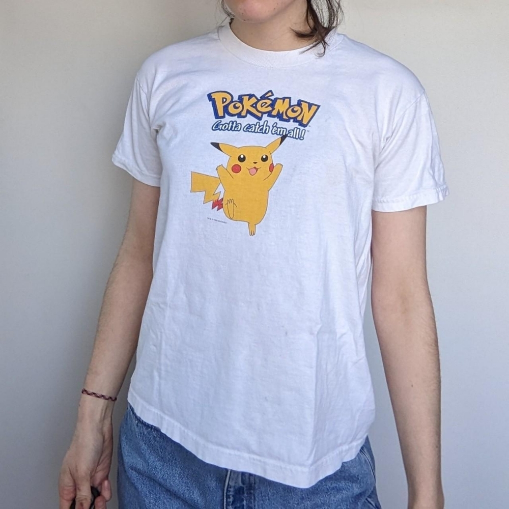 Vintage 90's Pokemon Pikachu Graphic T-Shirt - Gem